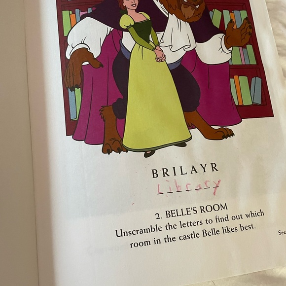 Disney | Other | Vintage 9s Disney Beauty And The Beast Color The ...
